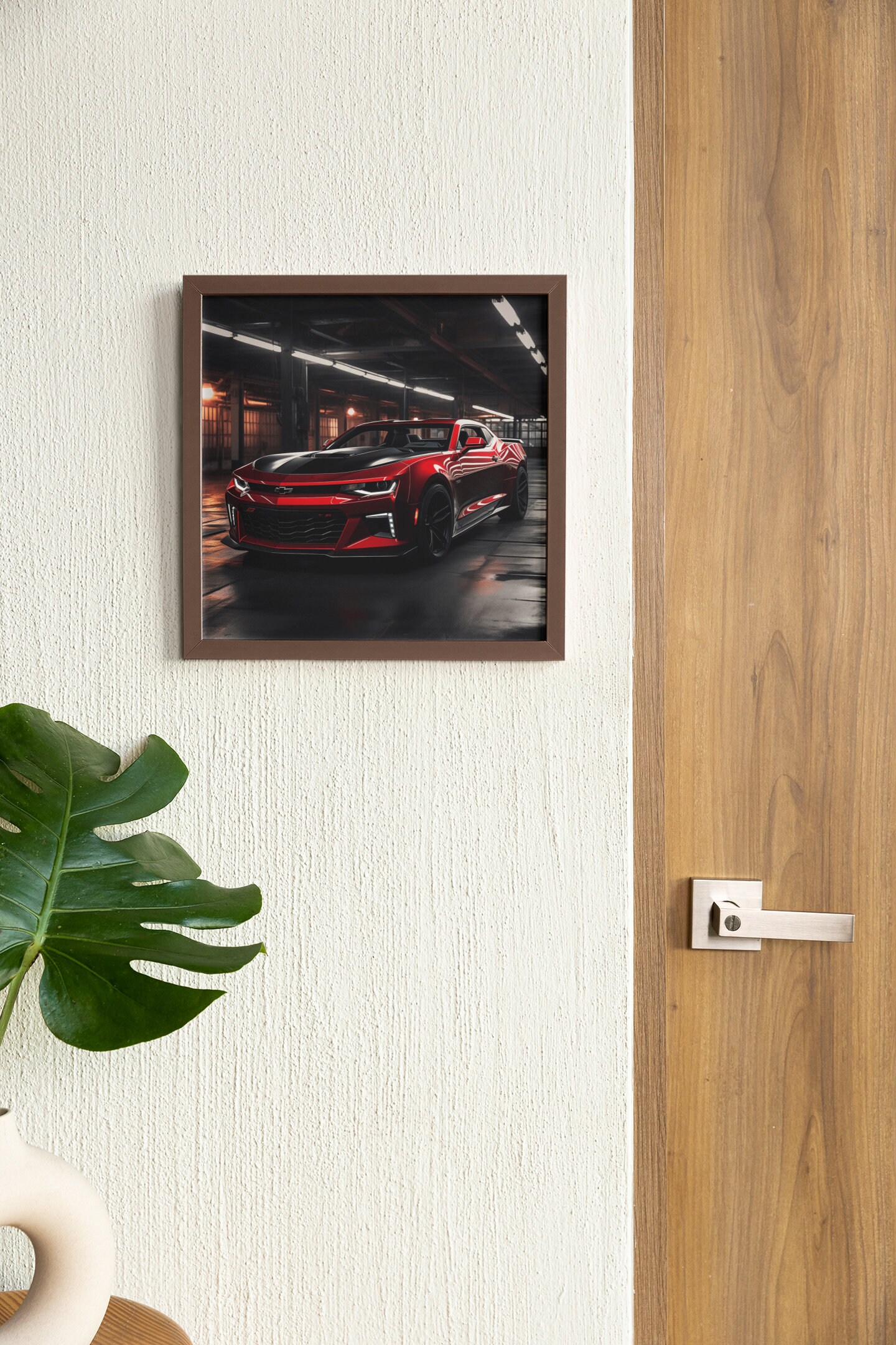 Red Convertible Camaro SS Digital Printable Wall Art 6 X 6 (square ...