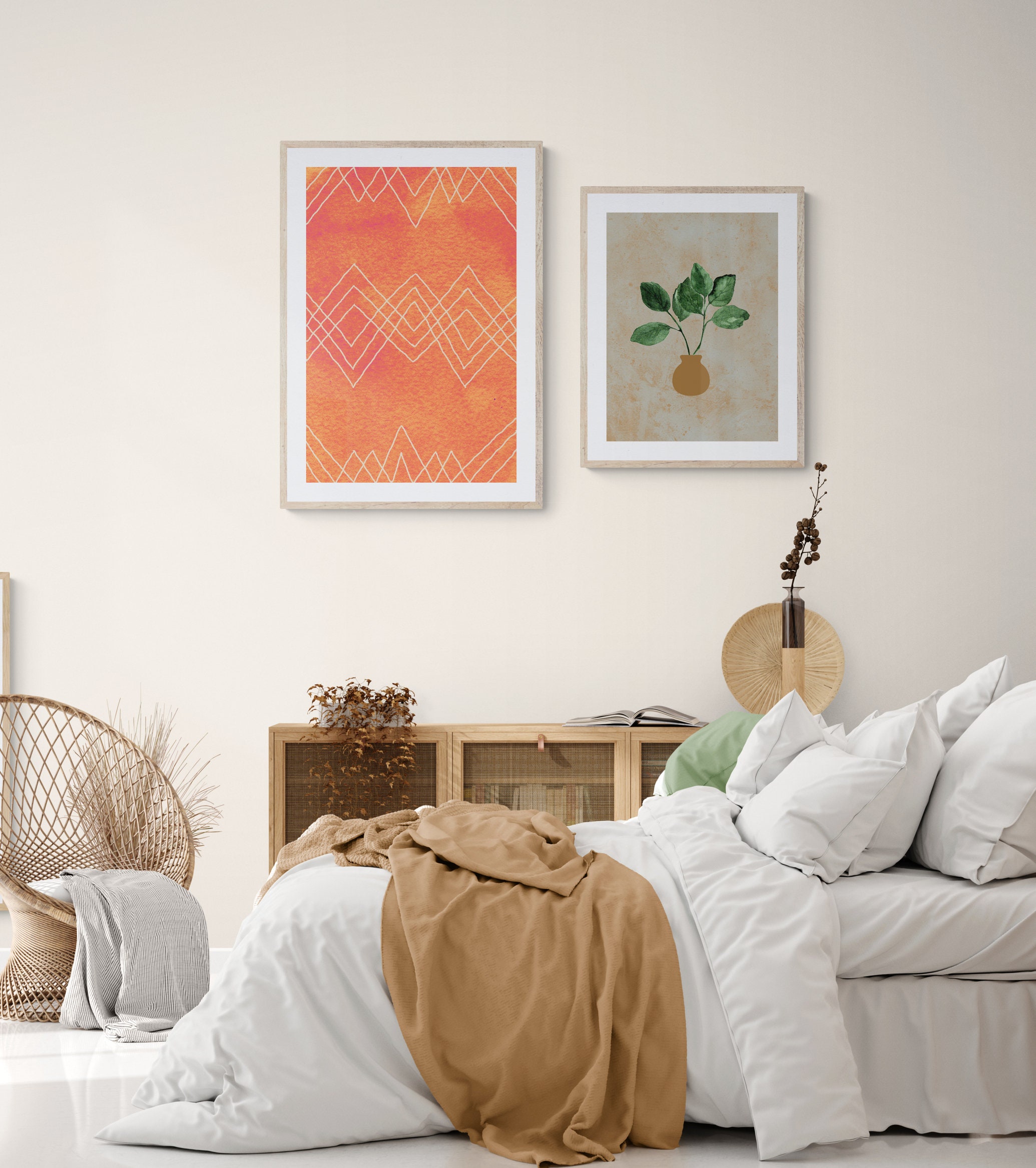 Bohoprints, Set of Boho Printable Wall Art, Maximalist Gallery Art Set, Abstract-boho-arts, High ...