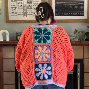 Groovy Flower Cardigan - Etsy