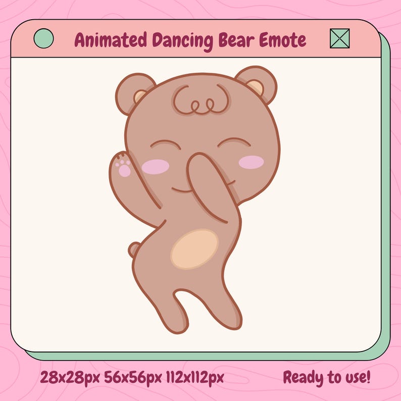 Animated Twitch Emote Dancing Bear - Etsy