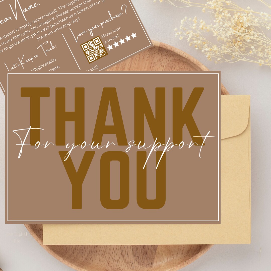 Thank You Card Bundle, Loyalty Rewards Card, Full Editable Template ...