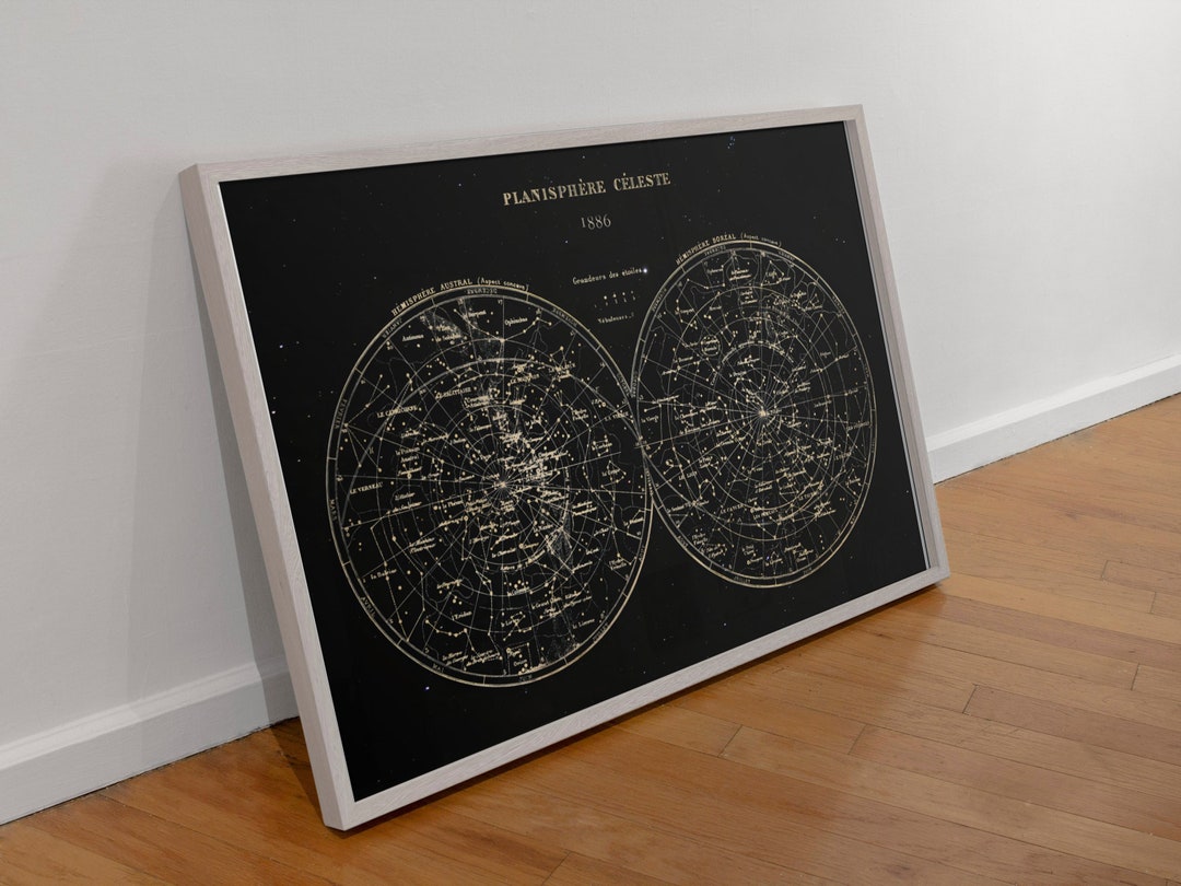 Constellations Large Printable Art North and South Hemispheres ...