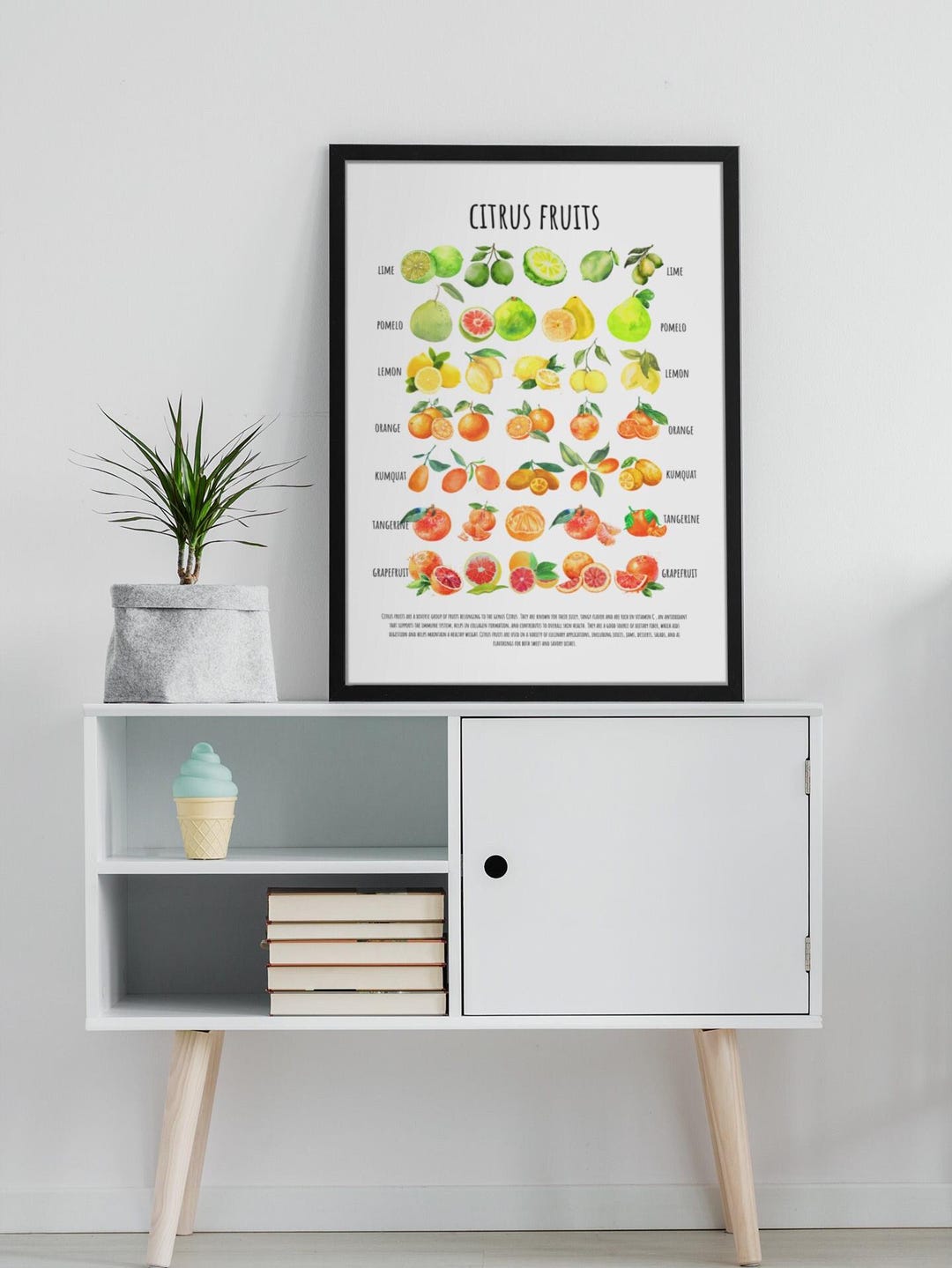 Citrus Fruits, Large Printable Art, Downloadable Prints, Digital ...