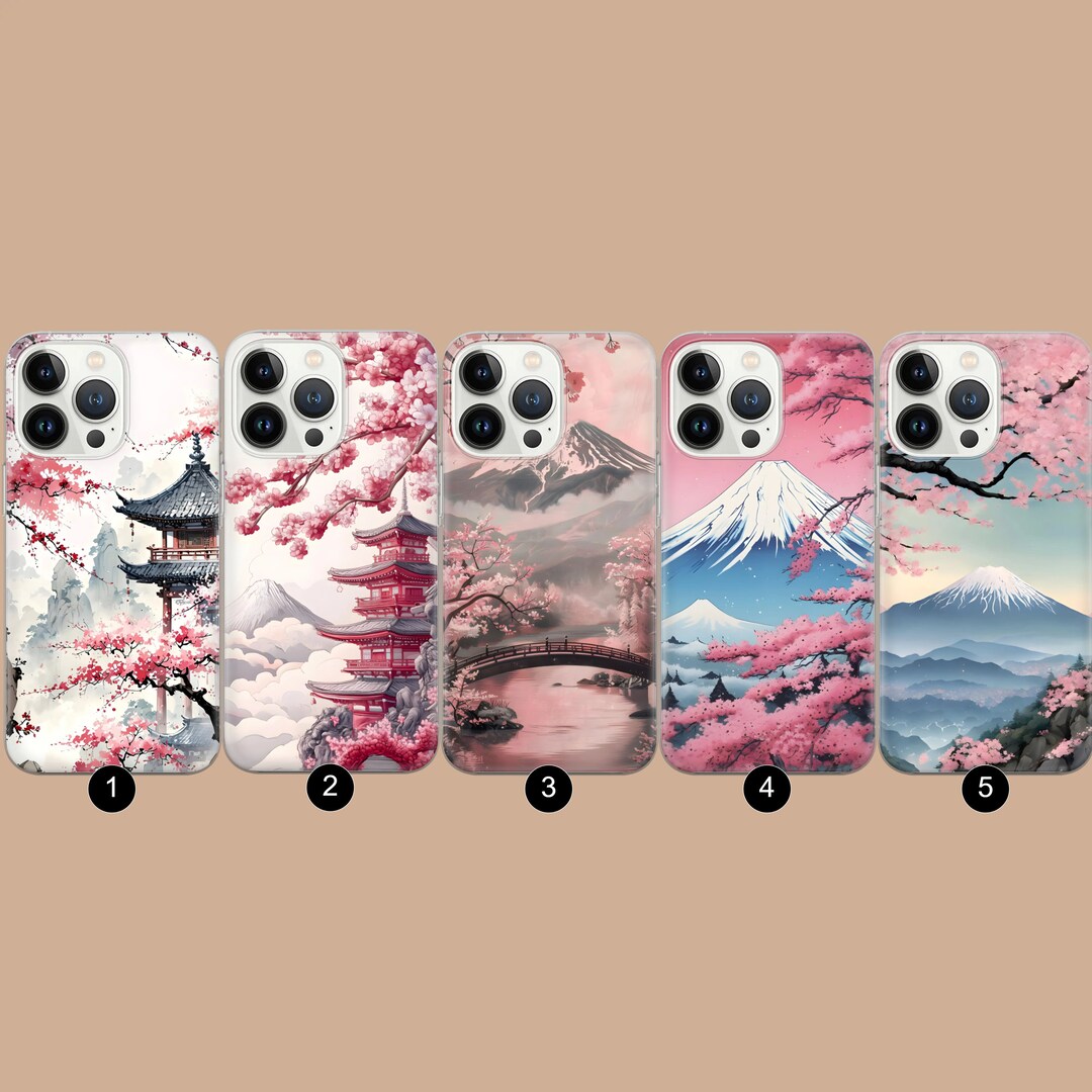 Japanese Sakura Phone Case Japanese Aesthetic Cover Kominka Sakura ...