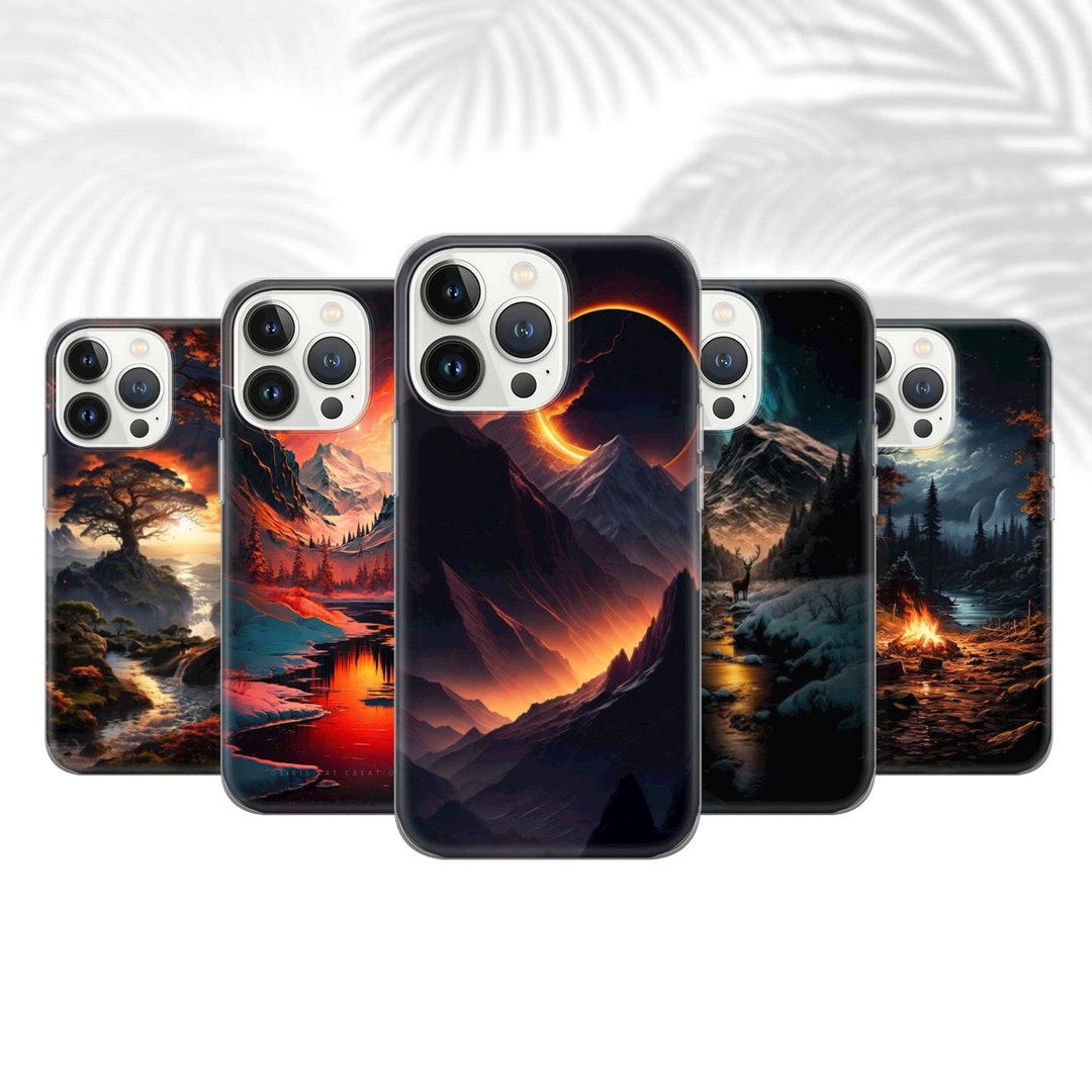 Mountain Phone Case Forest Landscape Cover for iPhone 15 14 13 12 11 XR ...