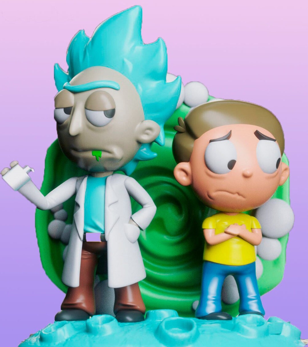 Rick and Morty Baby Action Figure Rick&morty - Etsy