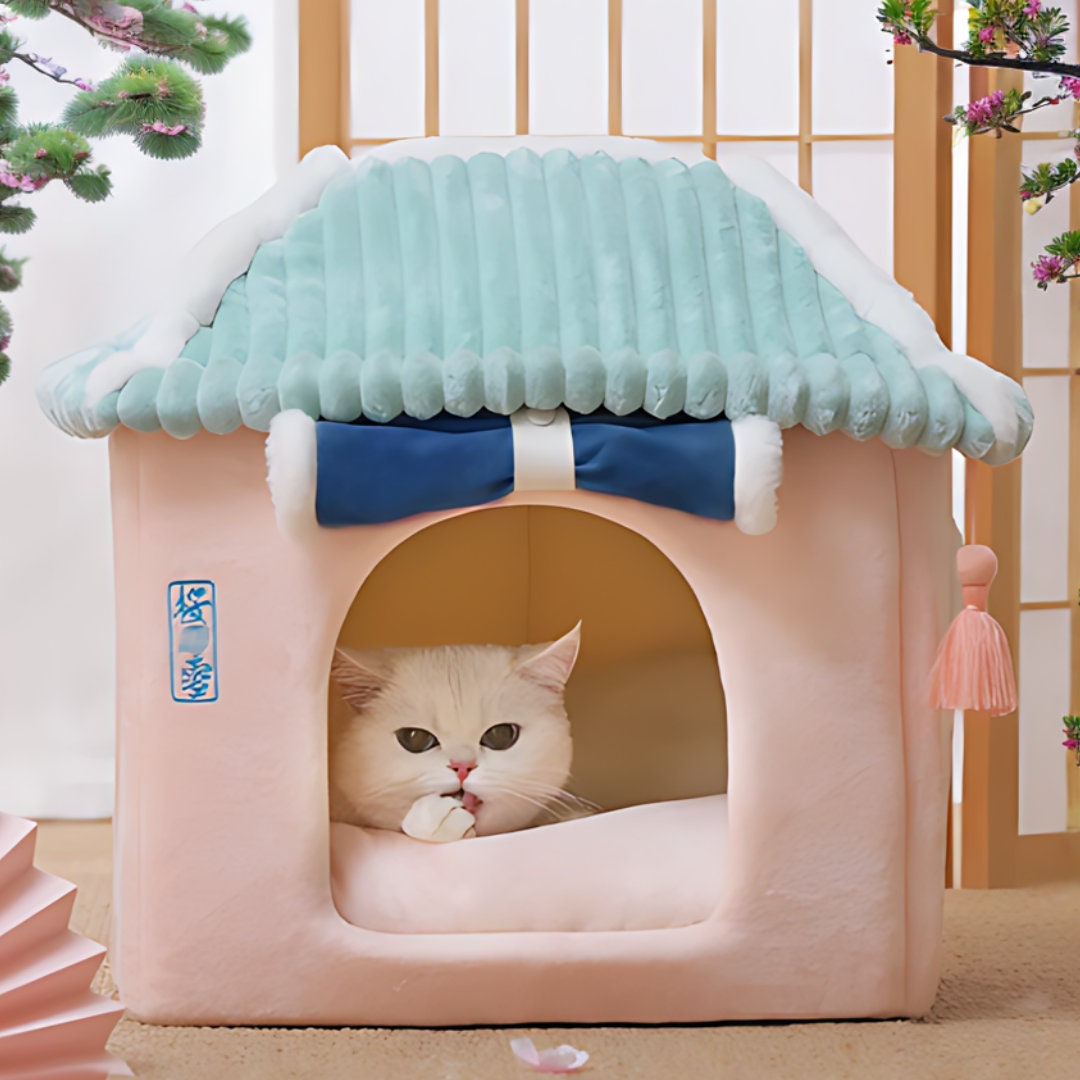 Japanese Style Cat House | Modern Dog Cat Pet House Bed Crate Kennel ...