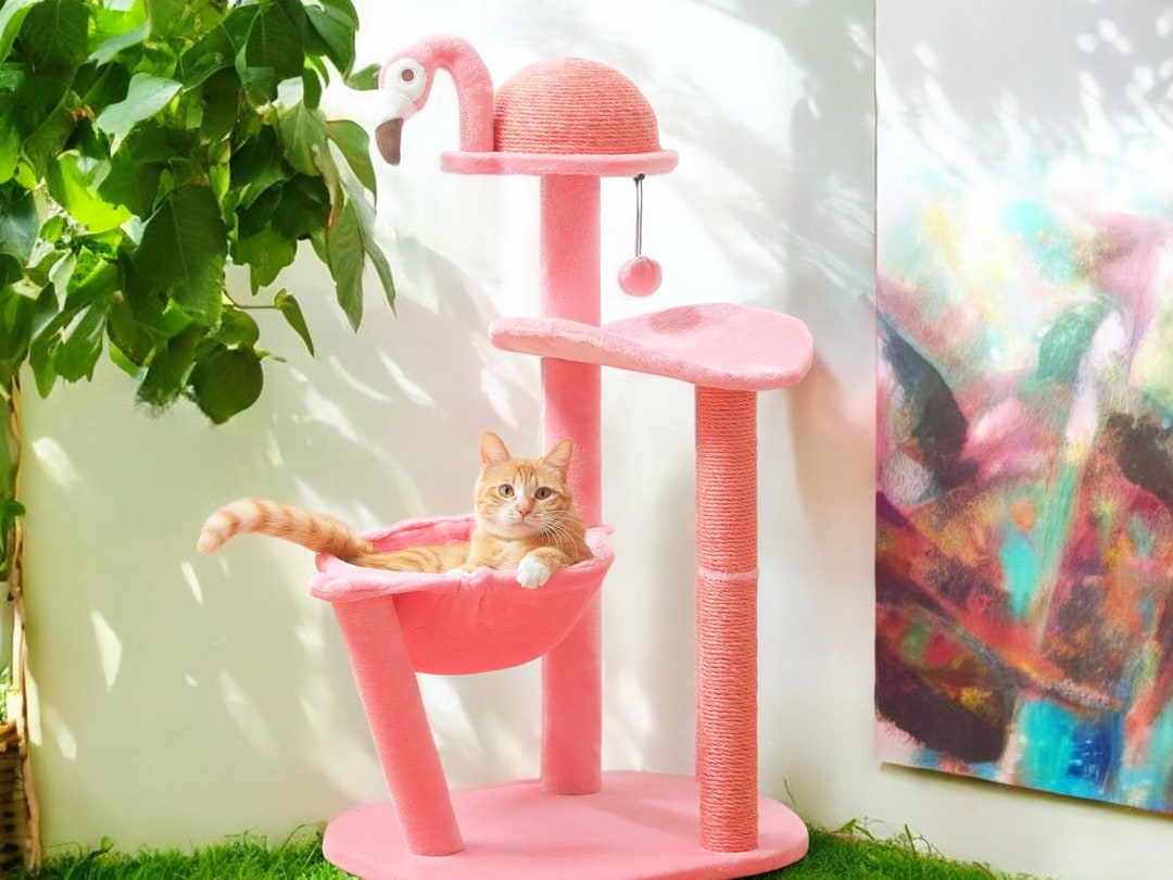 Flamingo Cat Tree, Cat Tree Tower, Cat Hammock, Cat Bed, Cat Furniture ...
