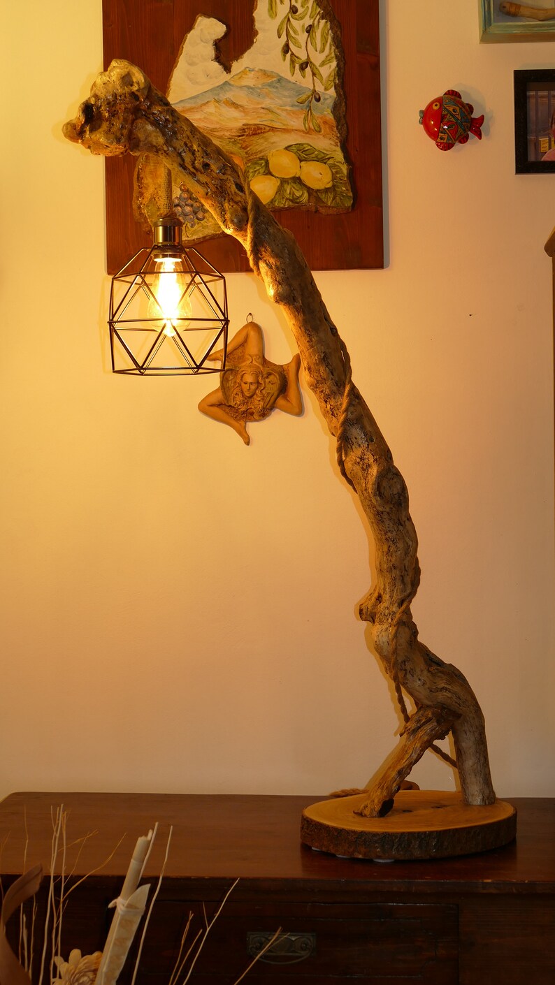 Troll Lamp. Driftwood Floor Lamp, Sustainable Design, Wood Art ...