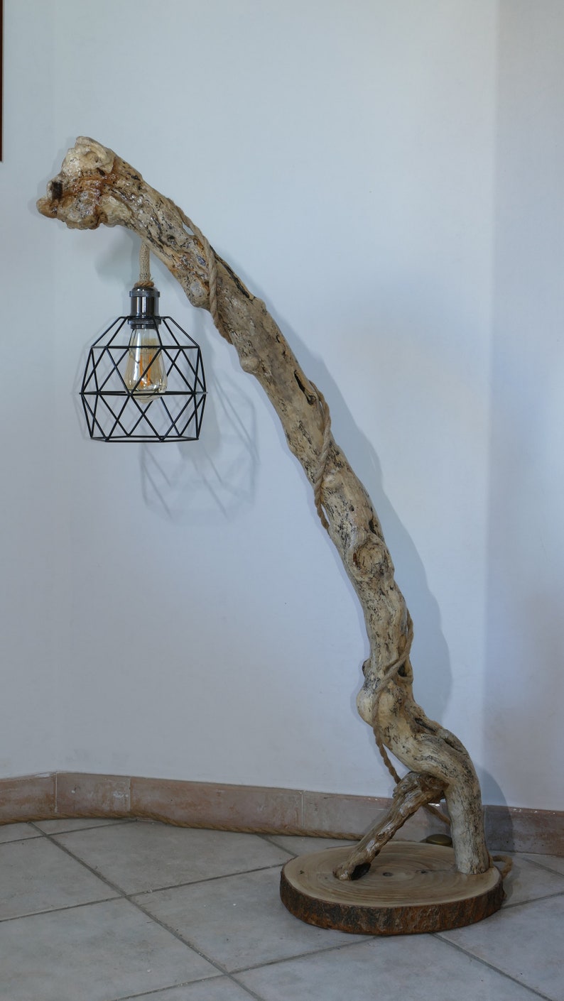 Troll Lamp. Driftwood Floor Lamp, Sustainable Design, Wood Art ...