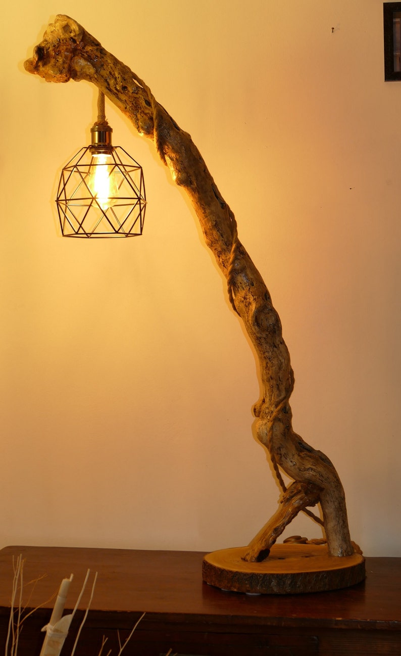 Troll Lamp. Driftwood Floor Lamp, Sustainable Design, Wood Art ...