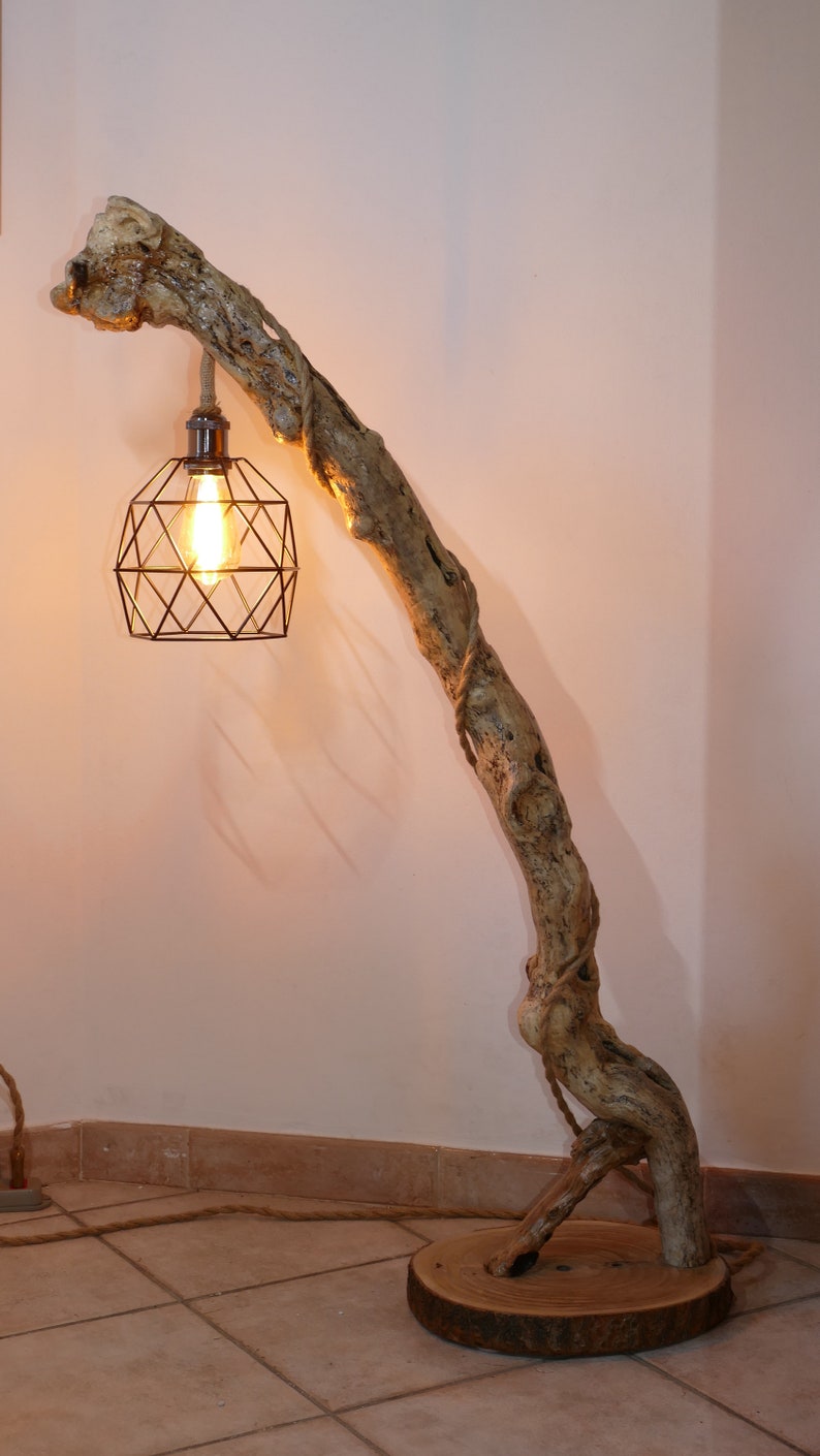 Troll Lamp. Driftwood Floor Lamp, Sustainable Design, Wood Art ...