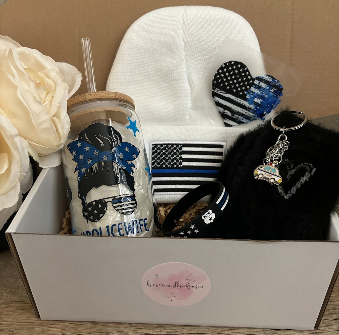 Police Wife Giftbox, Gift for Police Wife, Thin Blue Line Gift - Etsy