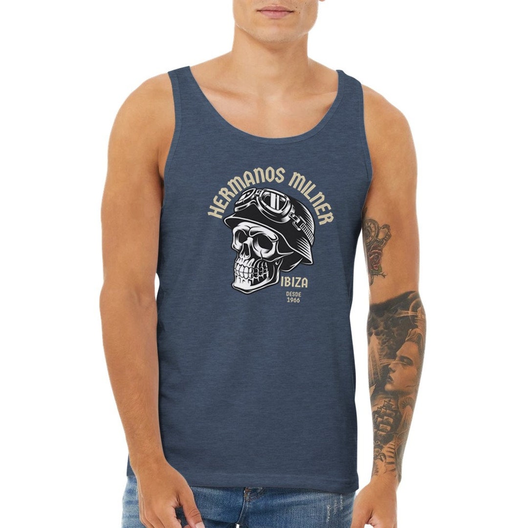 German Military Death Skull Hermanos Milner Ibiza Gym Vest - Etsy