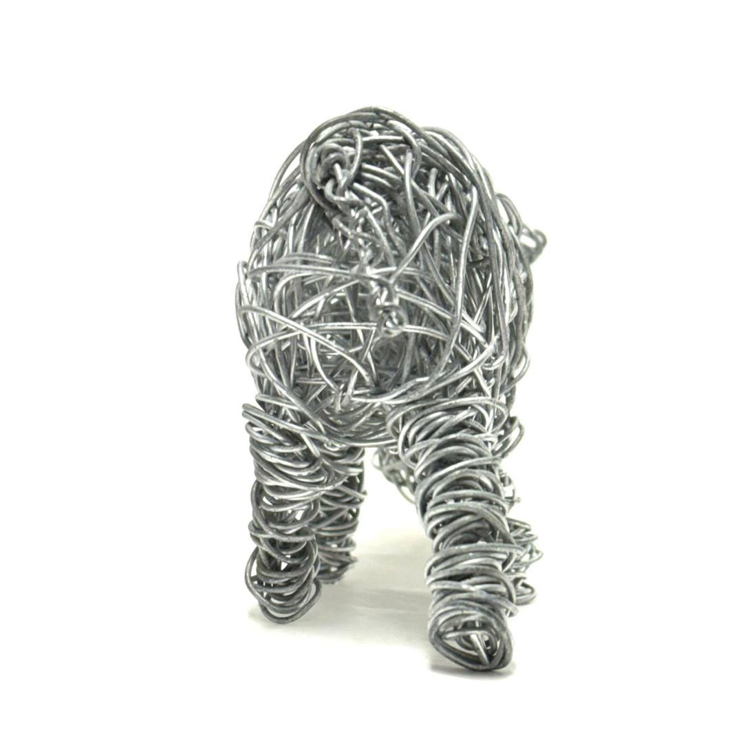 Vintage African Wire Rhino Sculpture Artisan Handmade Steel Animal Art ...