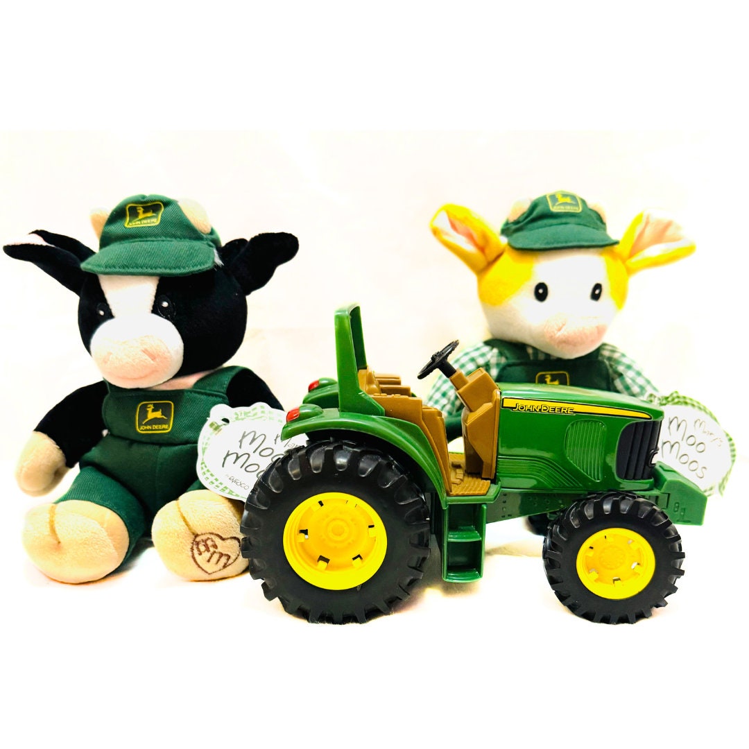 John Deere Toy Tractor / Mary Moo Moo's Pig / Cow Vintage Stuffed ...