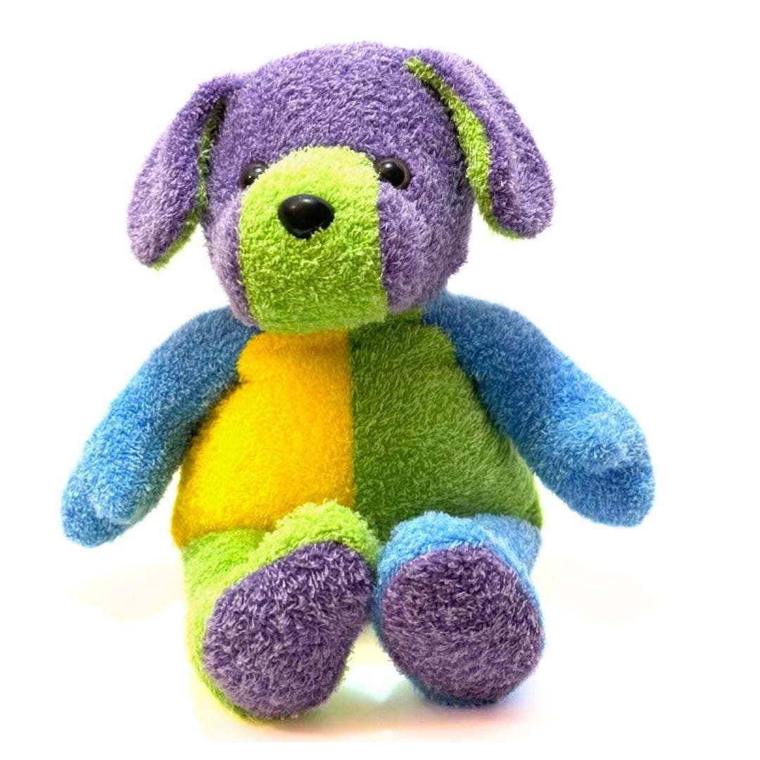 Vintage Kellytoy Plush Terry Cloth Puppy Dog - Primary Colors Plushies ...