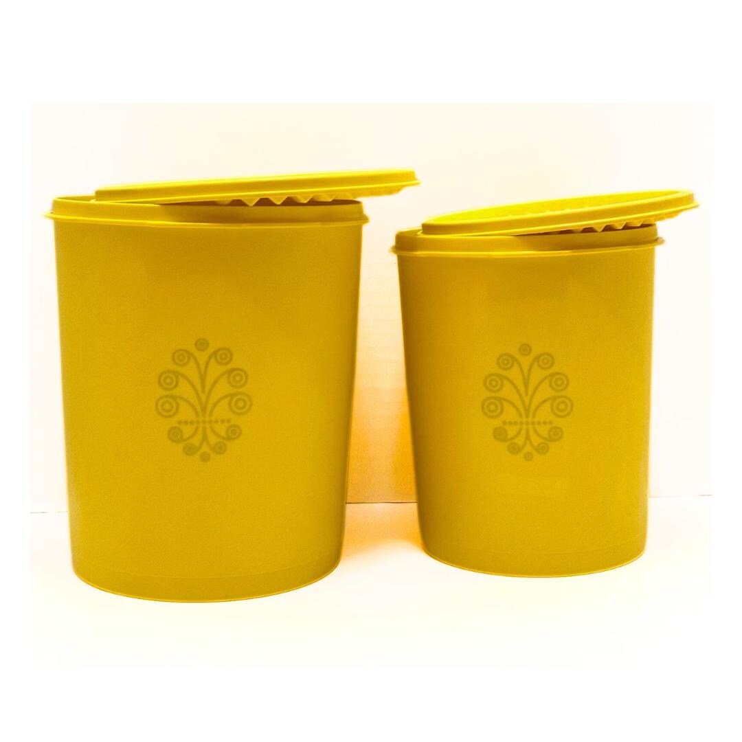 Vintage TUPPERWARE Servalier Canisters & Lids Food Storage Keeper ...