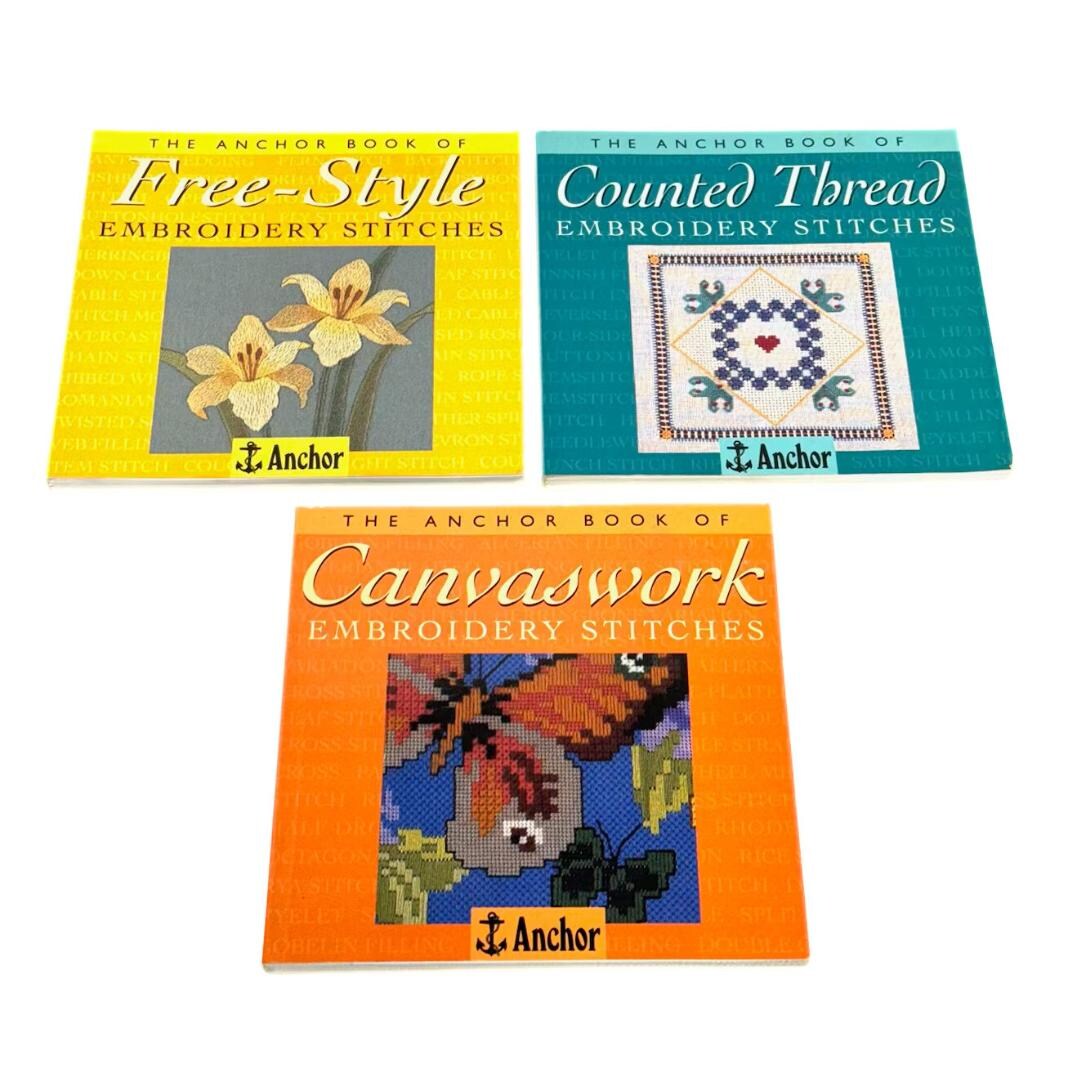 Vintage the Anchor Book of Embroidery Stitches 1997 Collectible Set of ...