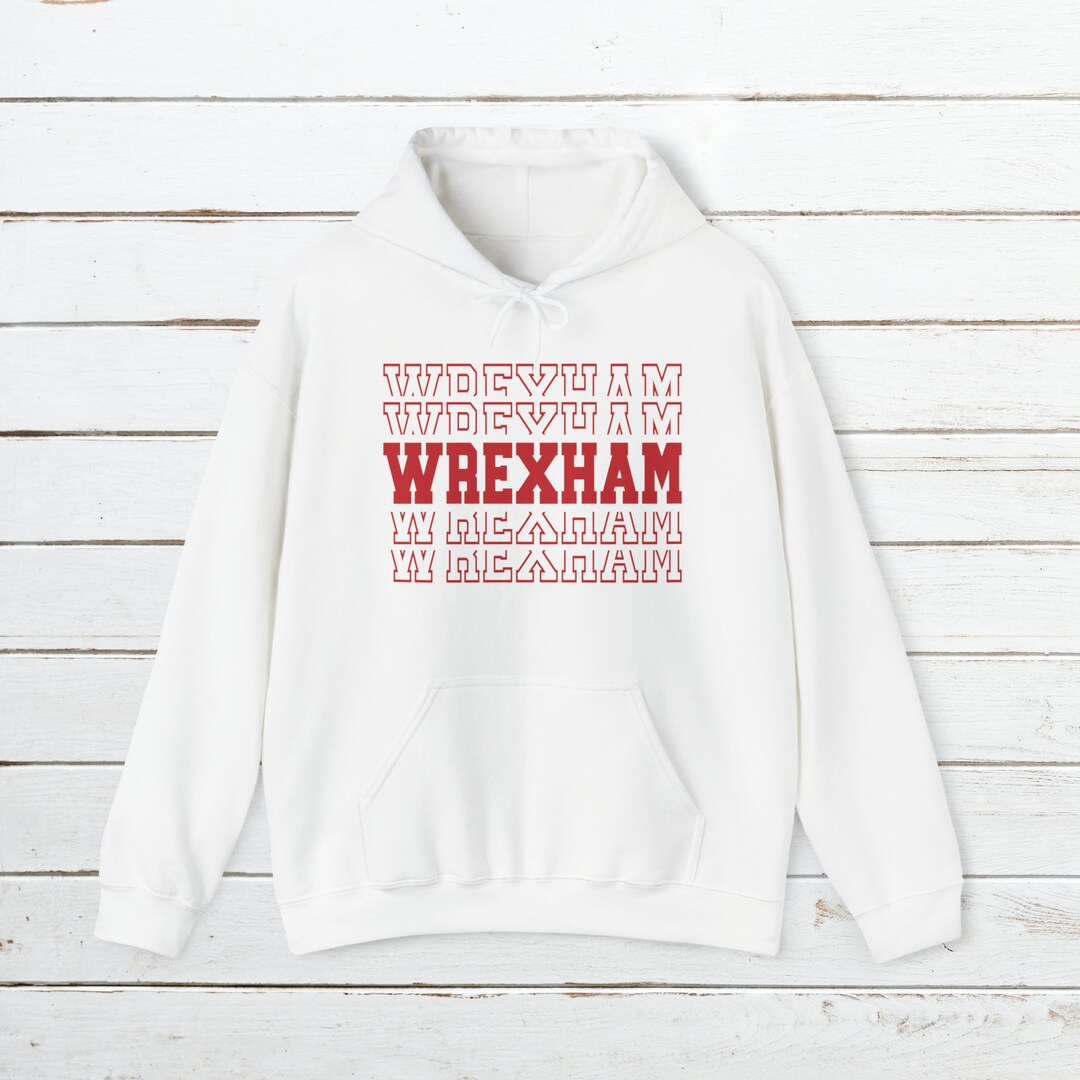 Wrexham Stacked Hoodie | Fan of Wrexham AFC Sweatshirt | Wrexham Logo ...