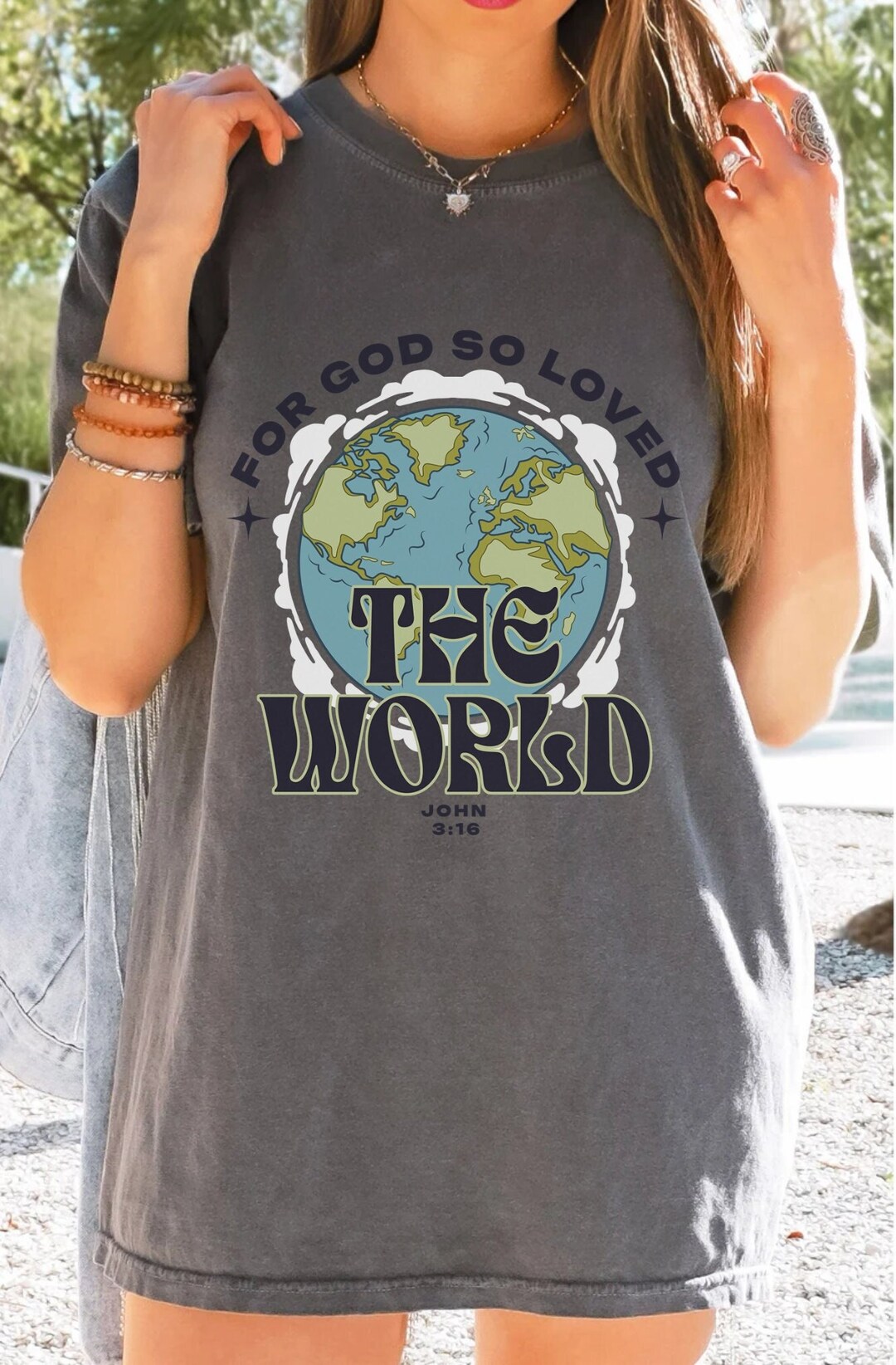 For God so Loved the World Religious Christian Streetwear Faith Over ...