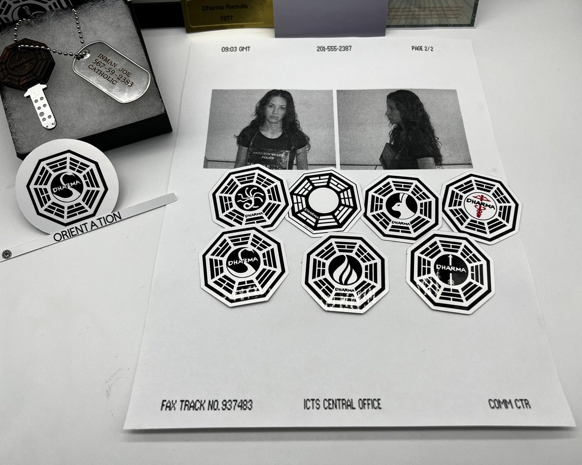 LOST Dharma Replica Prop Bundle. Failsafe Key, Photos, Stickers - Etsy