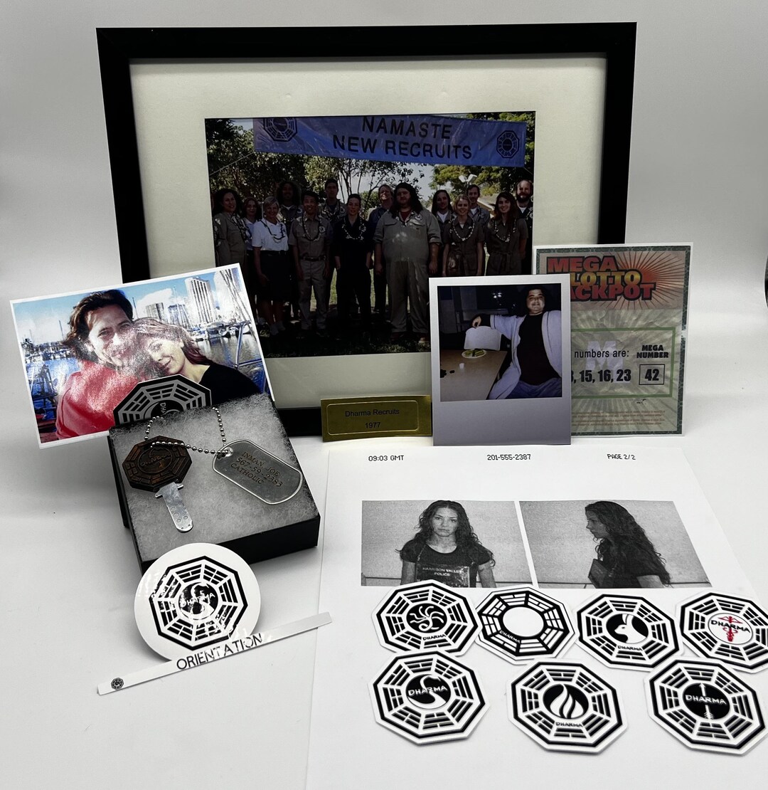 LOST Dharma Replica Prop Bundle1. Failsafe Key, Photos, Stickers - Etsy