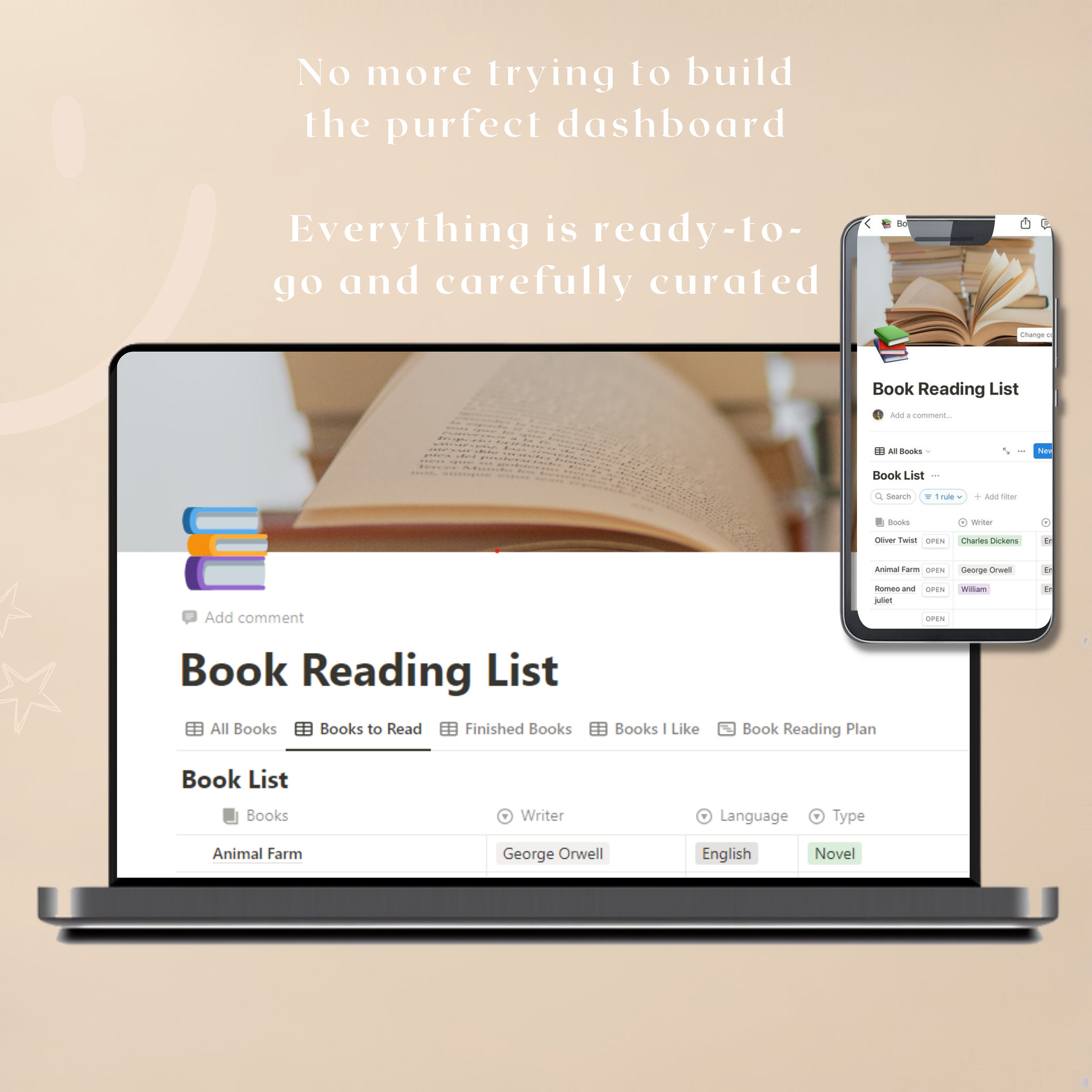 Notion Reading Journal Template, Ultimate Book Tracker, Notion Reading Journal, Personal Book ...