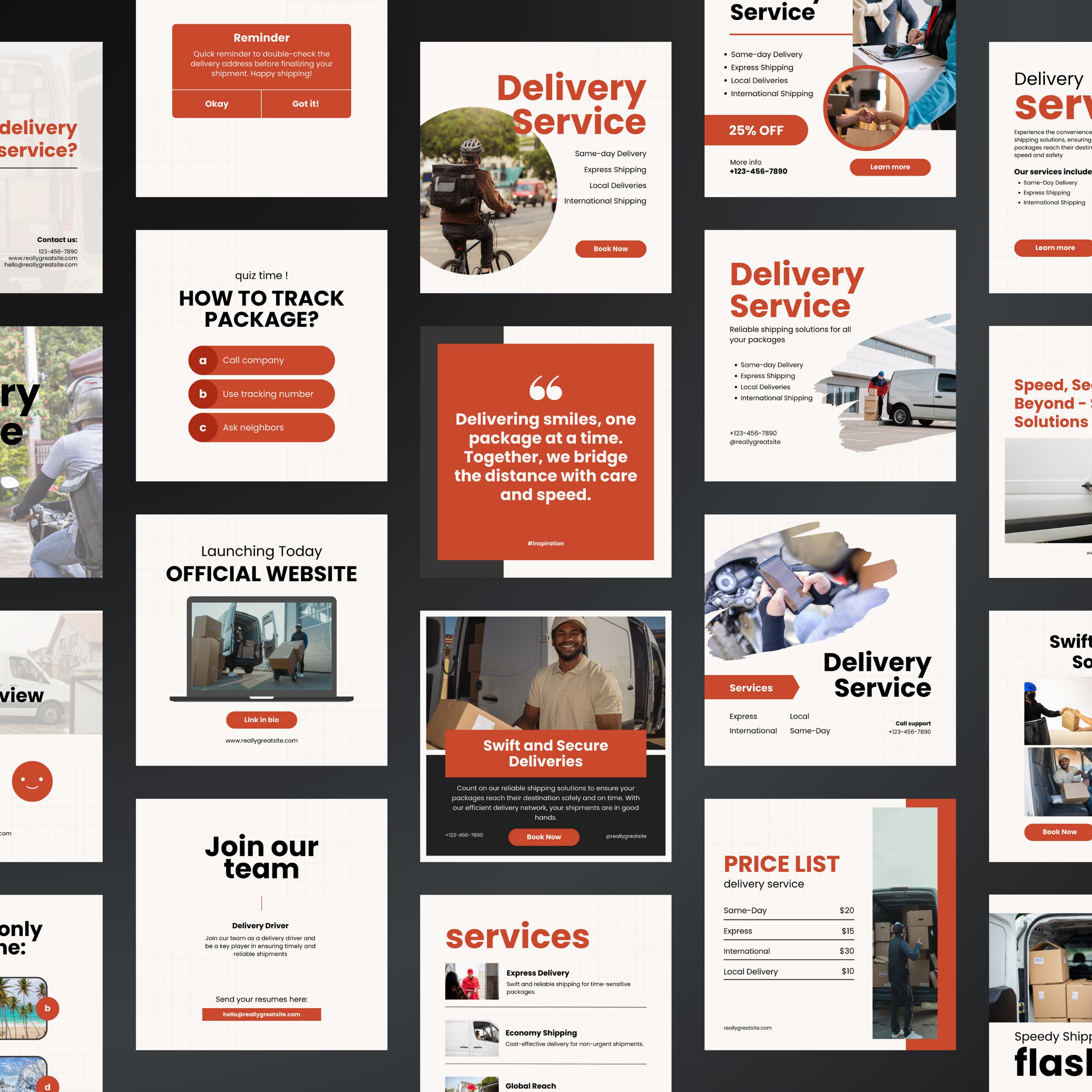 Delivery Service Canva Template, Home Delivery Template, Delivery ...