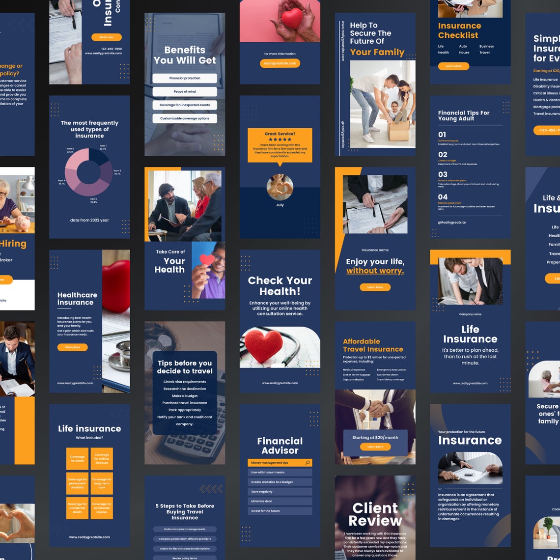 Insurance Instagram Template, Templates for Insurance Agents, Insurance ...