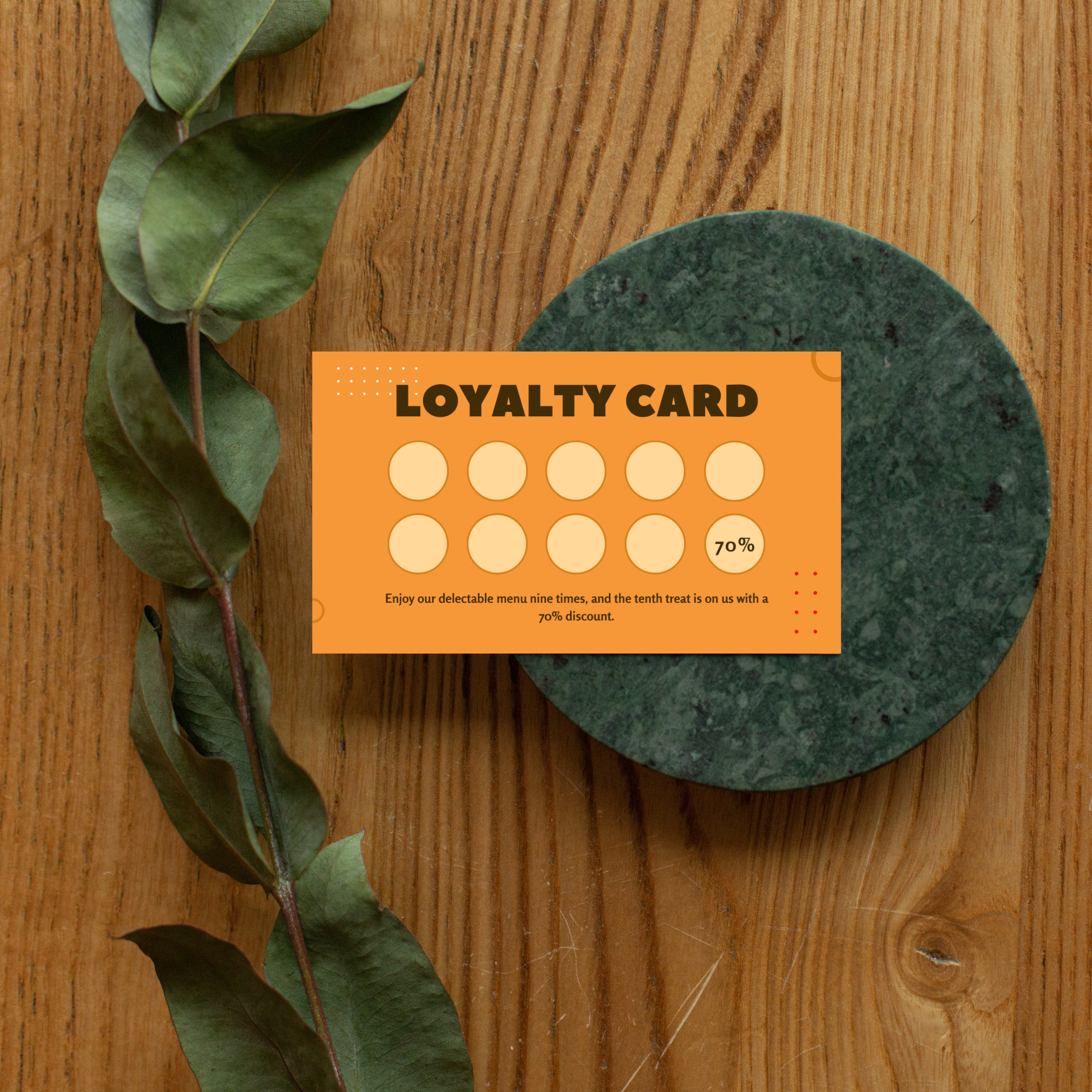 Fast Food Chains Loyalty Card Canva Template, Client Royalty Card ...
