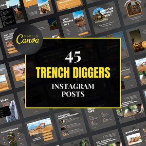 Trench Diggers Canva Templates, Trench Digger Business Templates ...