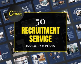Recruitment Canva Templates | Editable Instagram Posts for Hiring ...