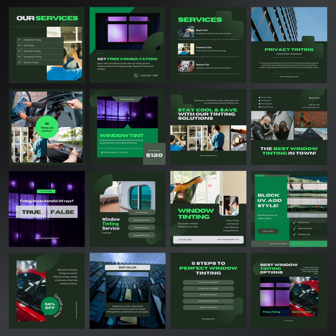 Window Tinting Service Canva Template, Window Tinting Instagram ...