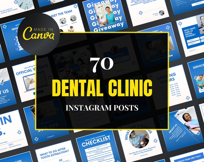 60 Dental Social Media Posts Templates Dentist Clinic, Business ...