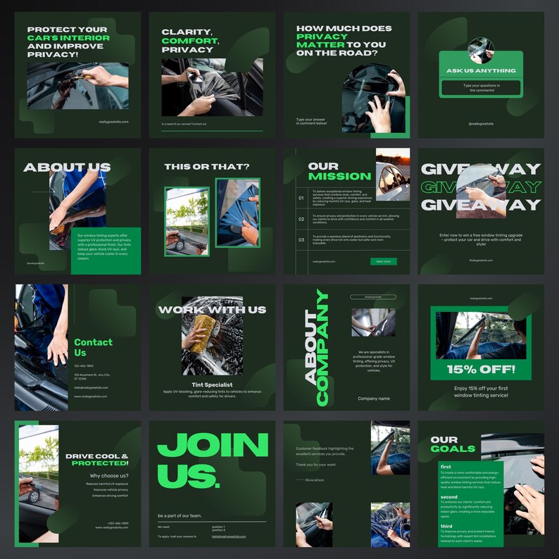 Window Tinting Service Canva Template, Window Tinting Instagram ...