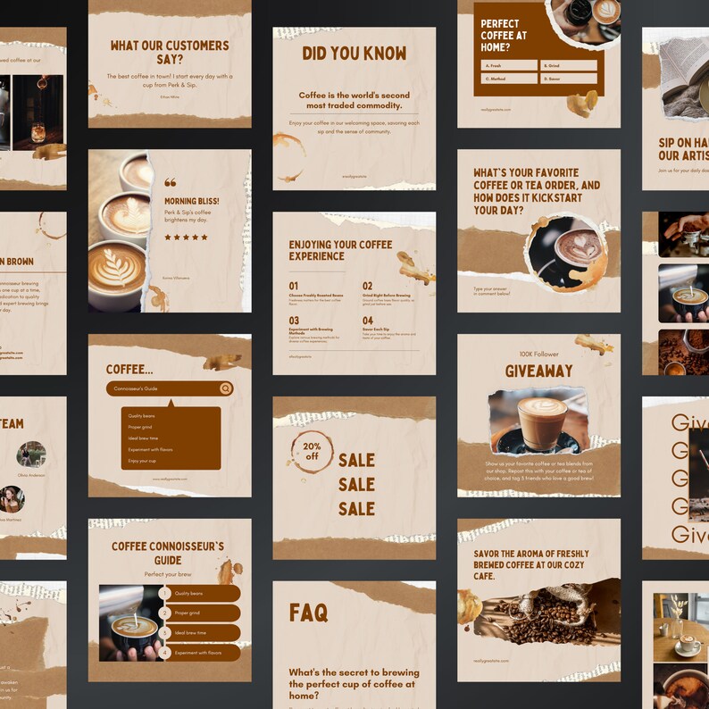 Coffee Shop Canva Template, Coffee Shop Business Social Media Templates ...