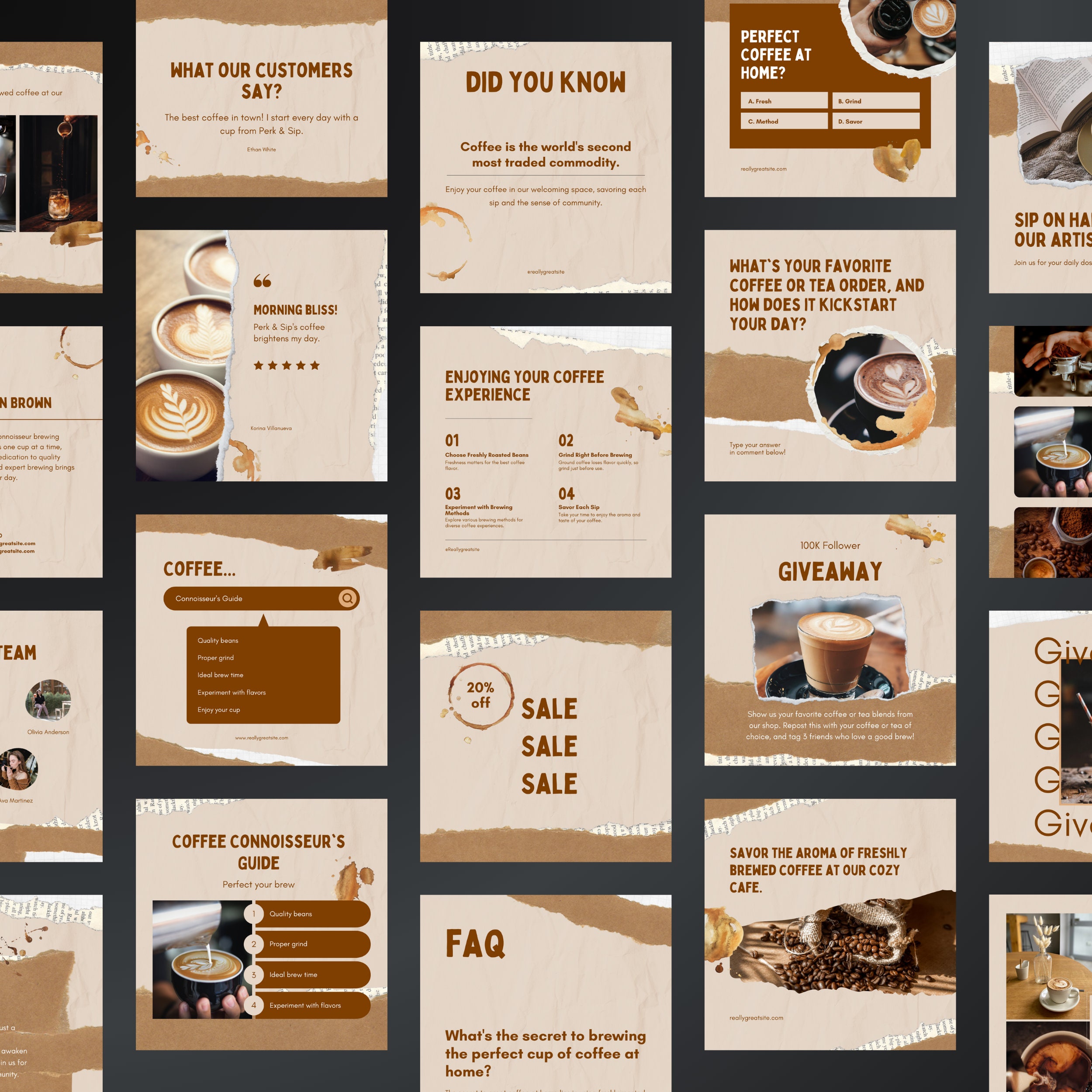Coffee Shop Canva Template, Coffee Shop Business Social Media Templates ...