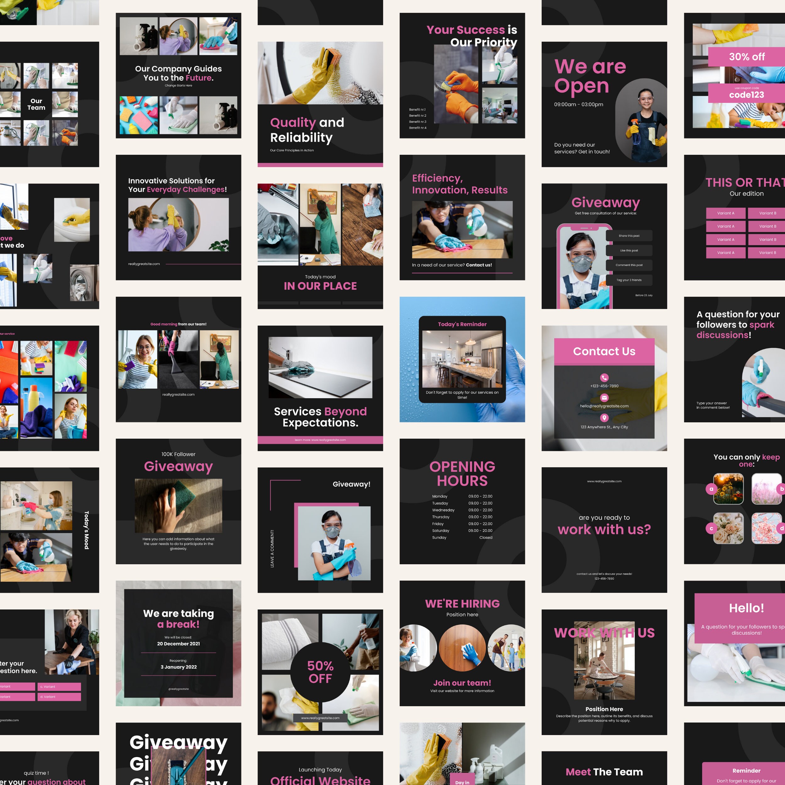 Cleaning Service Canva Template, Cleaners Business, Carpet Canva ...