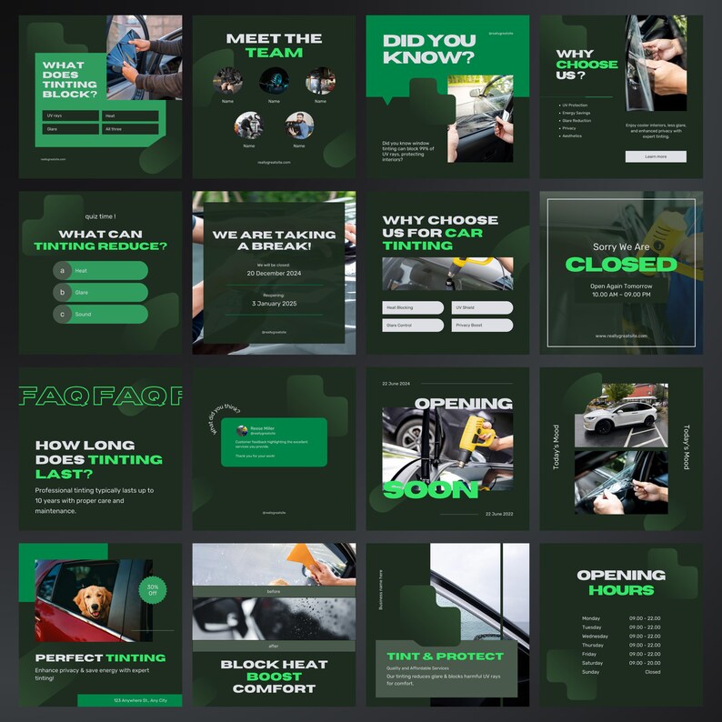 Window Tinting Service Canva Template, Window Tinting Instagram ...