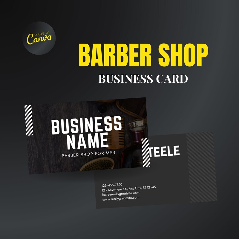 Barber Business Card - Etsy
