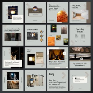 Basement Waterproofing Service Canva Template, Basement Waterproofing ...
