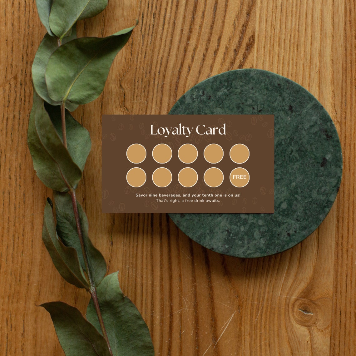 Coffee Shop Loyalty Card Canva Template, Client Royalty Card, Loyalty ...