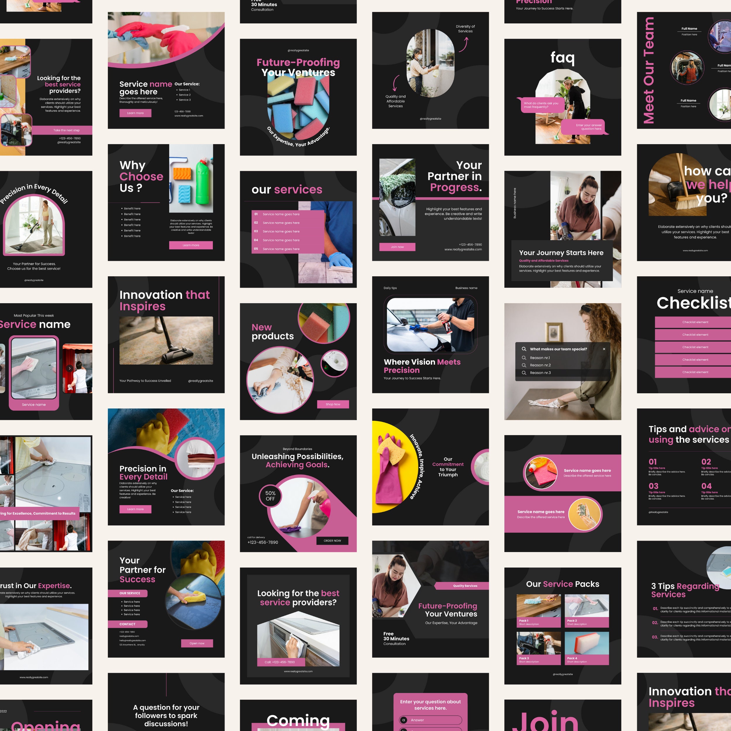 Cleaning Service Canva Template, Cleaners Business, Carpet Canva ...