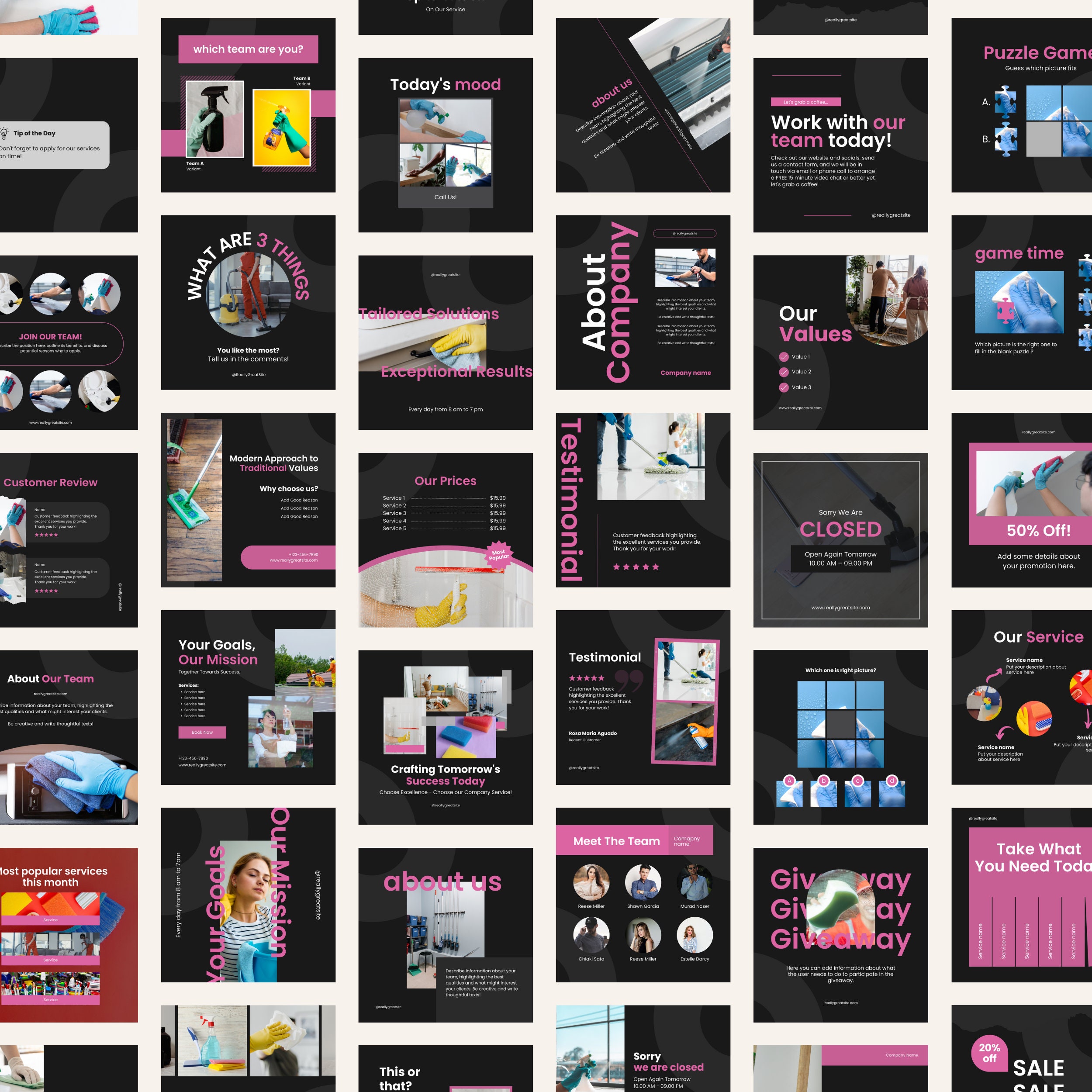 Cleaning Service Canva Template, Cleaners Business, Carpet Canva ...