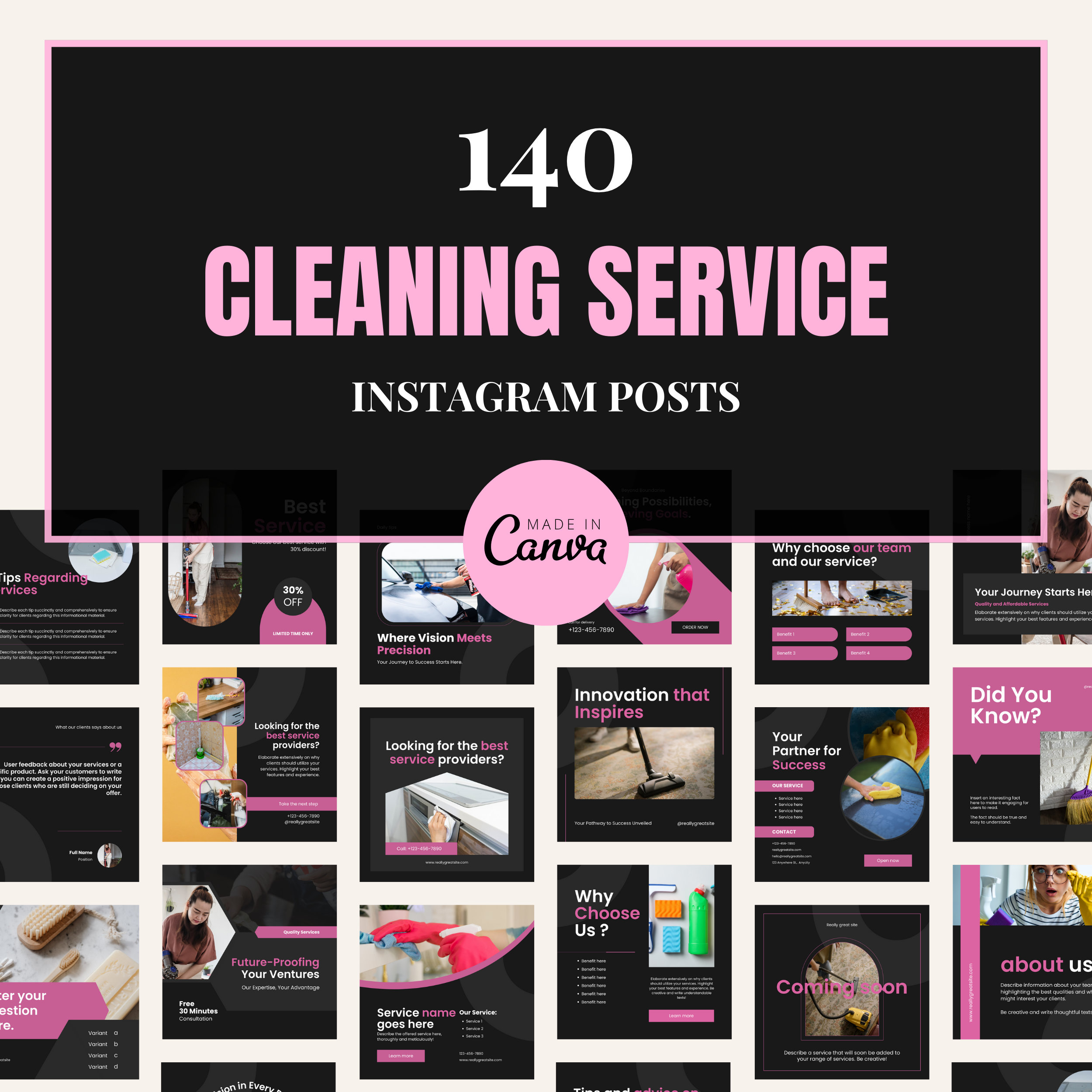 Cleaning Service Canva Template, Cleaners Business, Carpet Canva ...