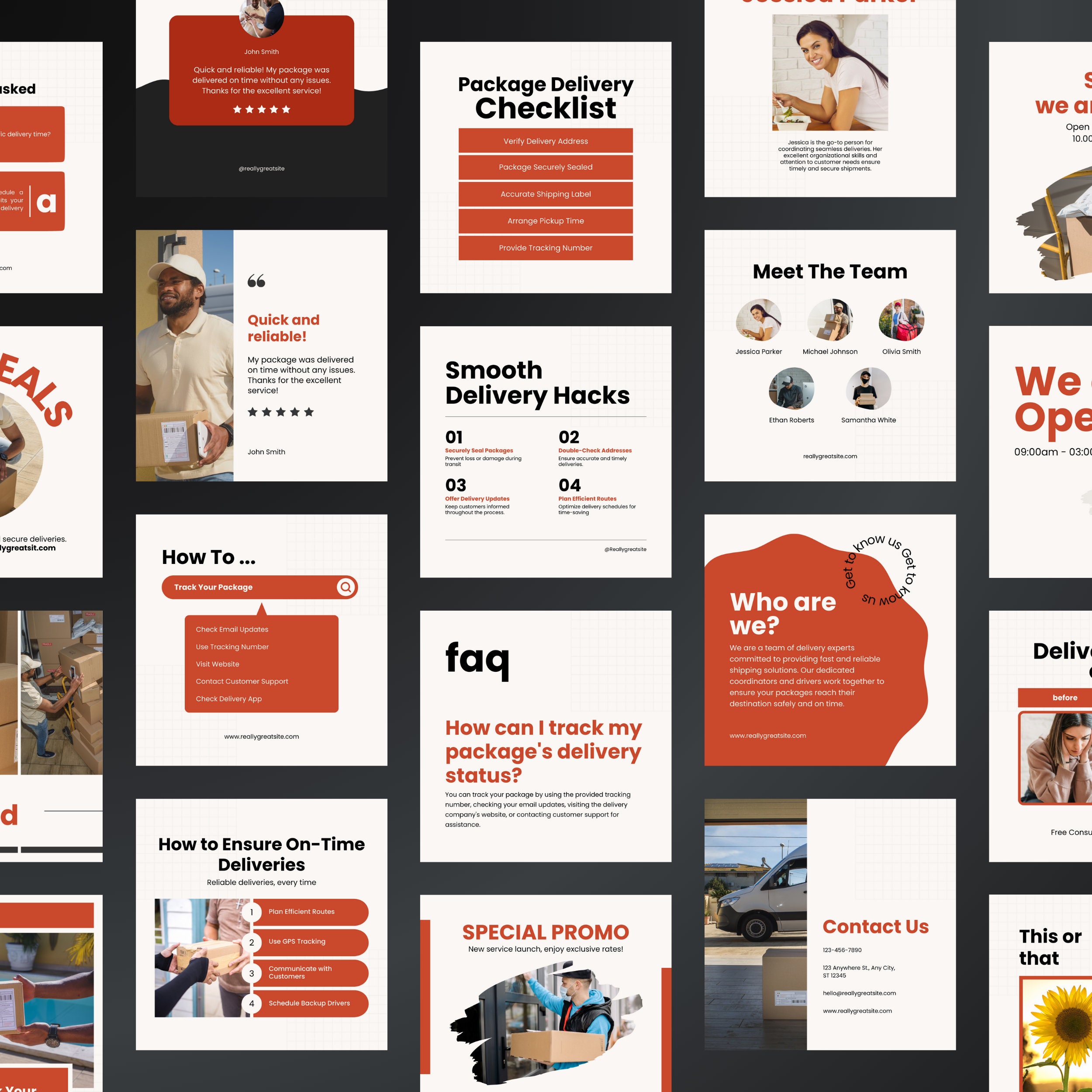 Delivery Service Canva Template, Home Delivery Template, Delivery ...