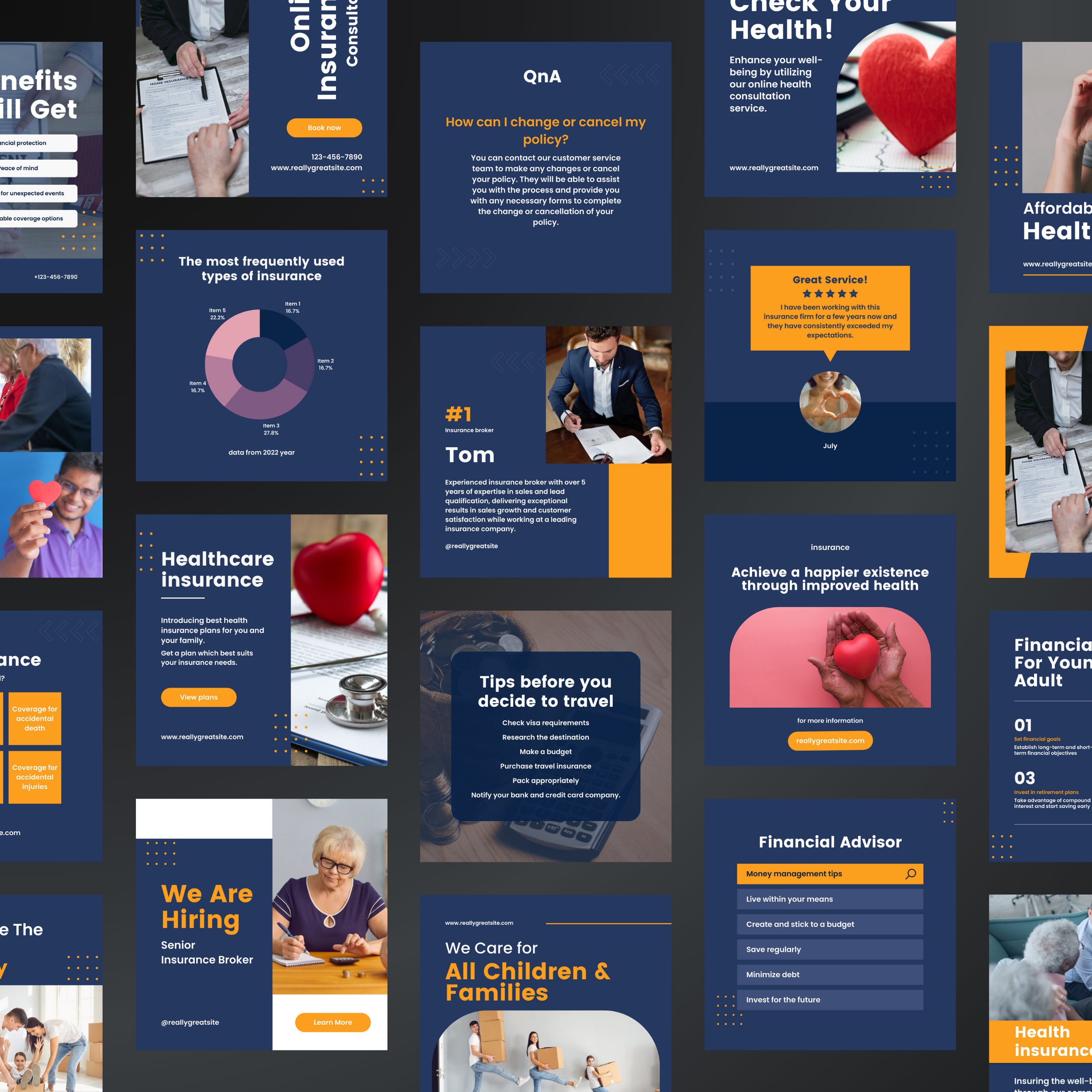 Insurance Instagram Template, Templates for Insurance Agents, Insurance ...