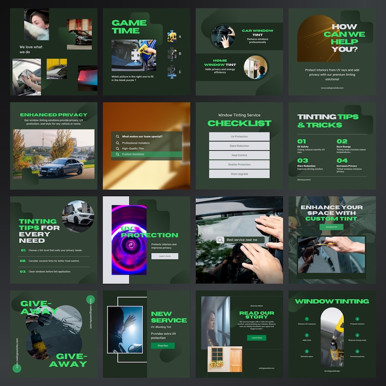 Window Tinting Service Canva Template, Window Tinting Instagram ...