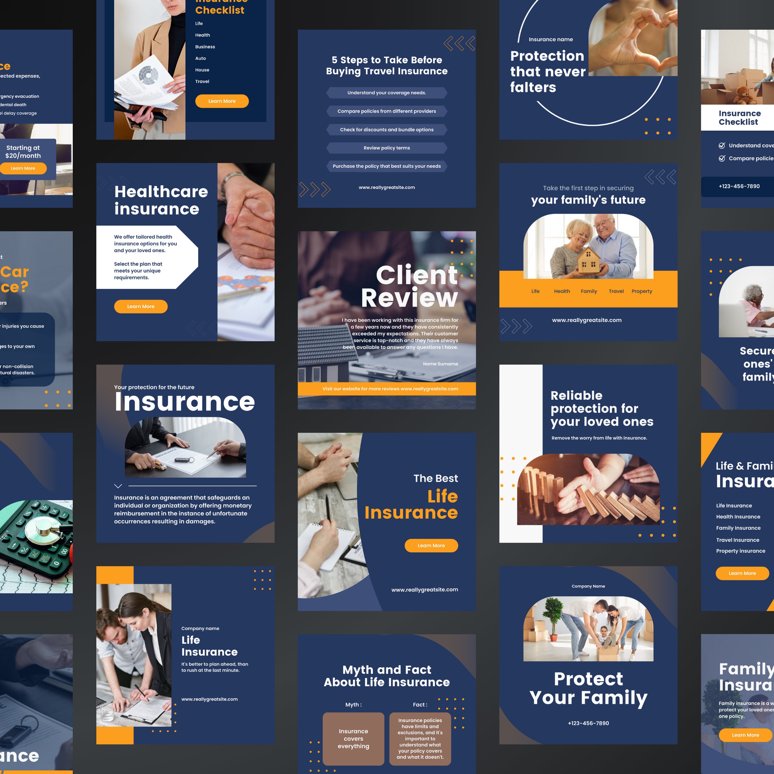 Insurance Instagram Template, Templates for Insurance Agents, Insurance ...